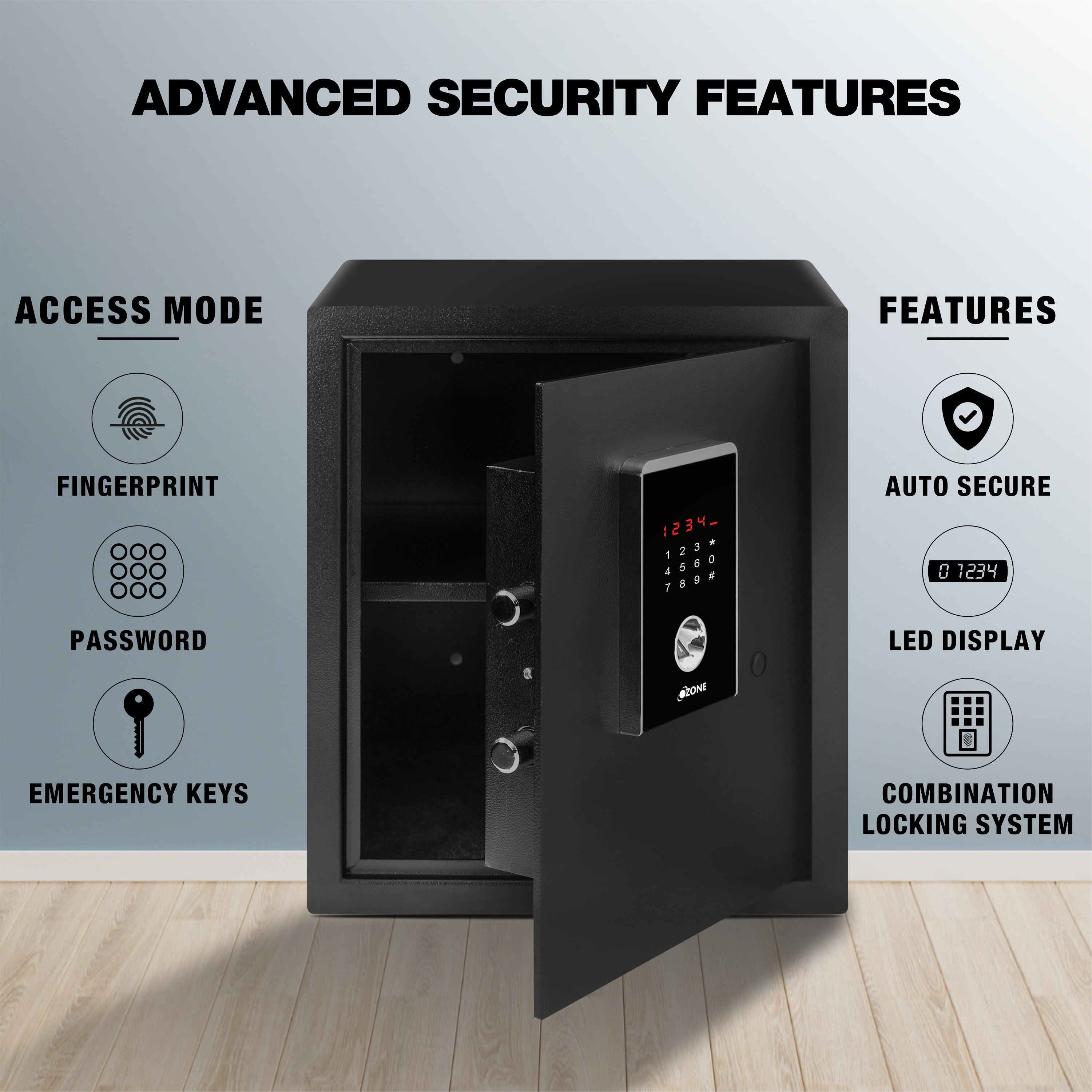 Buy Ozone Biometric Safe Locker Online at Best Price