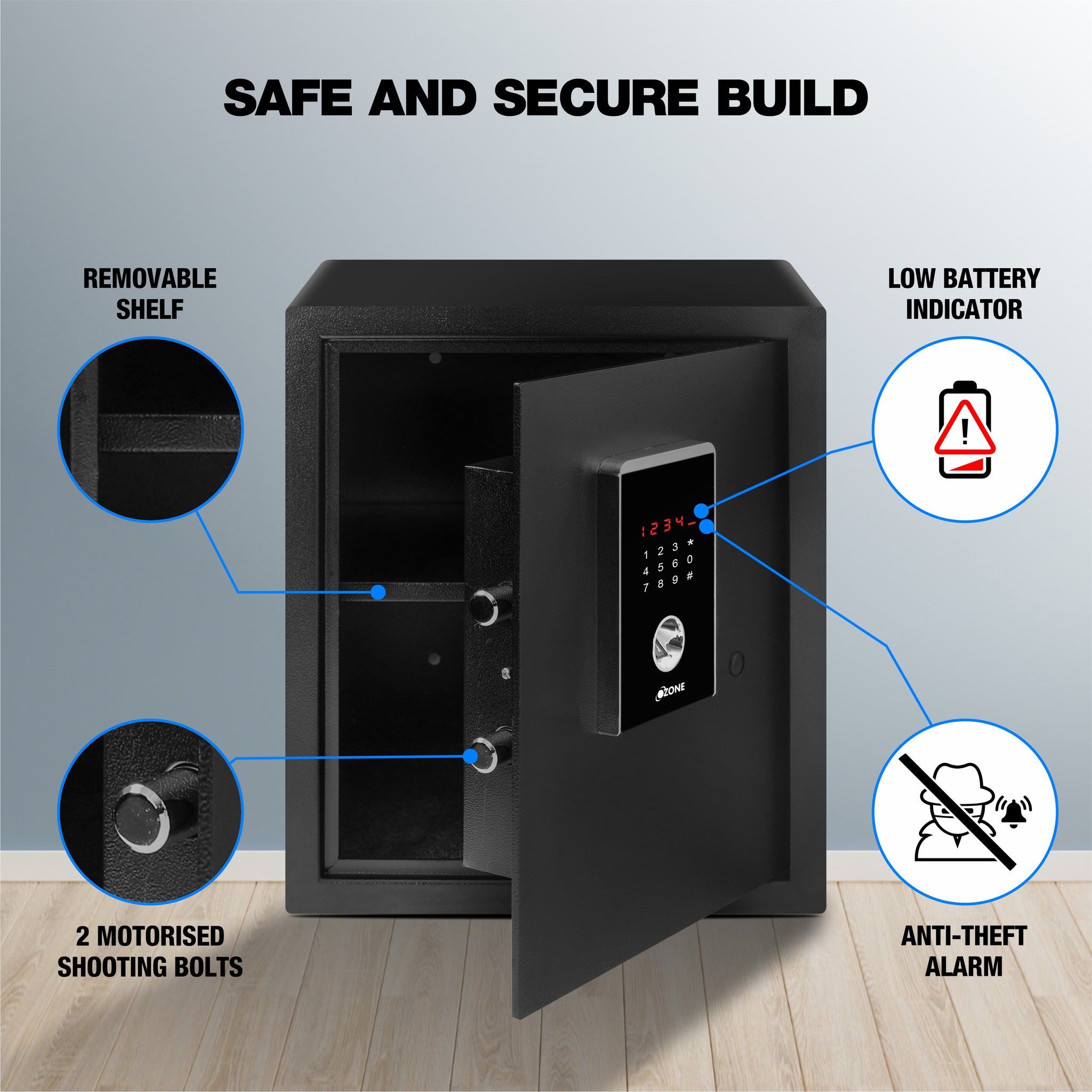 Buy Ozone Safilo Bio - 1 - 40L Digital Safe Locker - Ozokart – Ozone Group