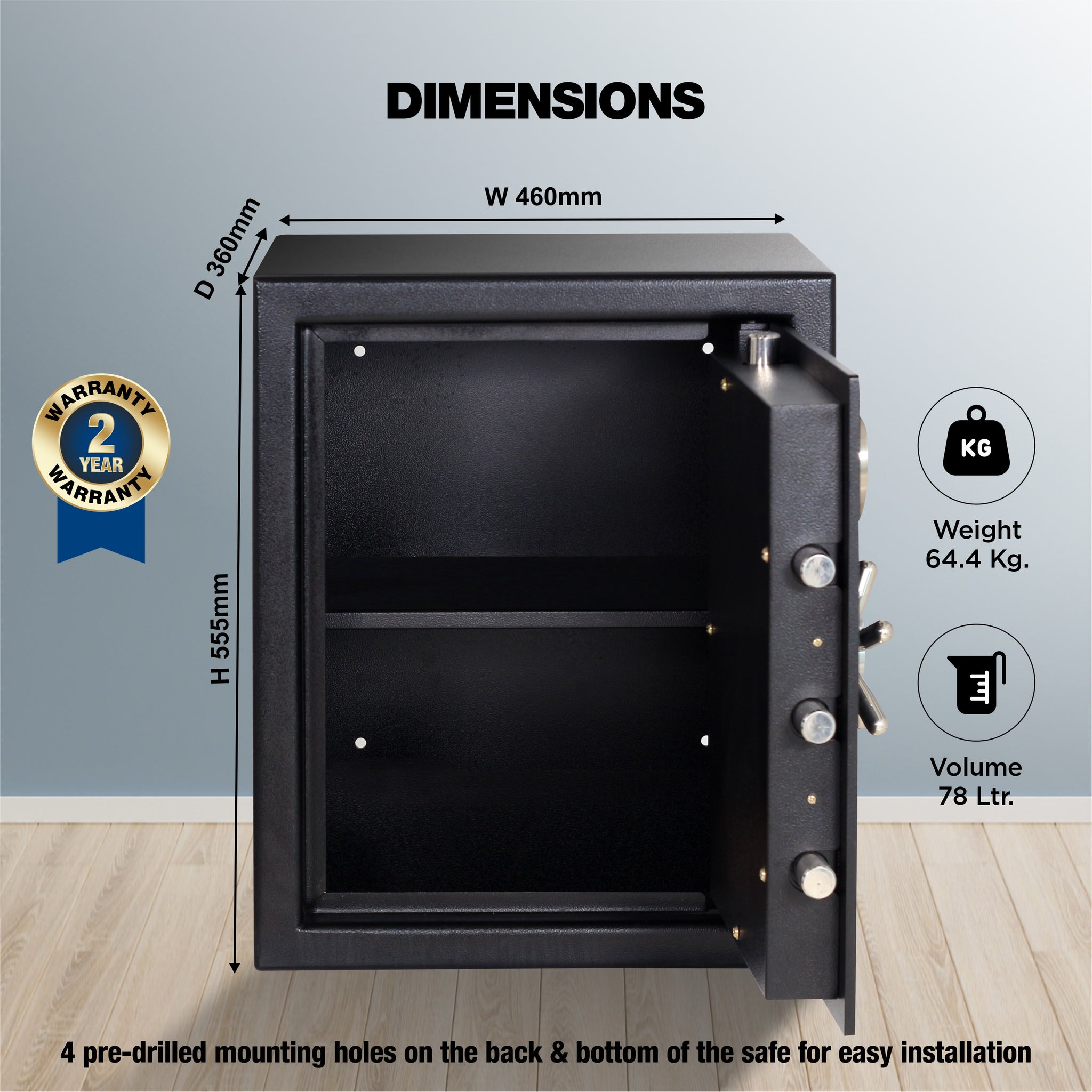 Buy Ozone Fort safe AB Digi - 66- 78L - Digital Safe Locker | Ozokart ...