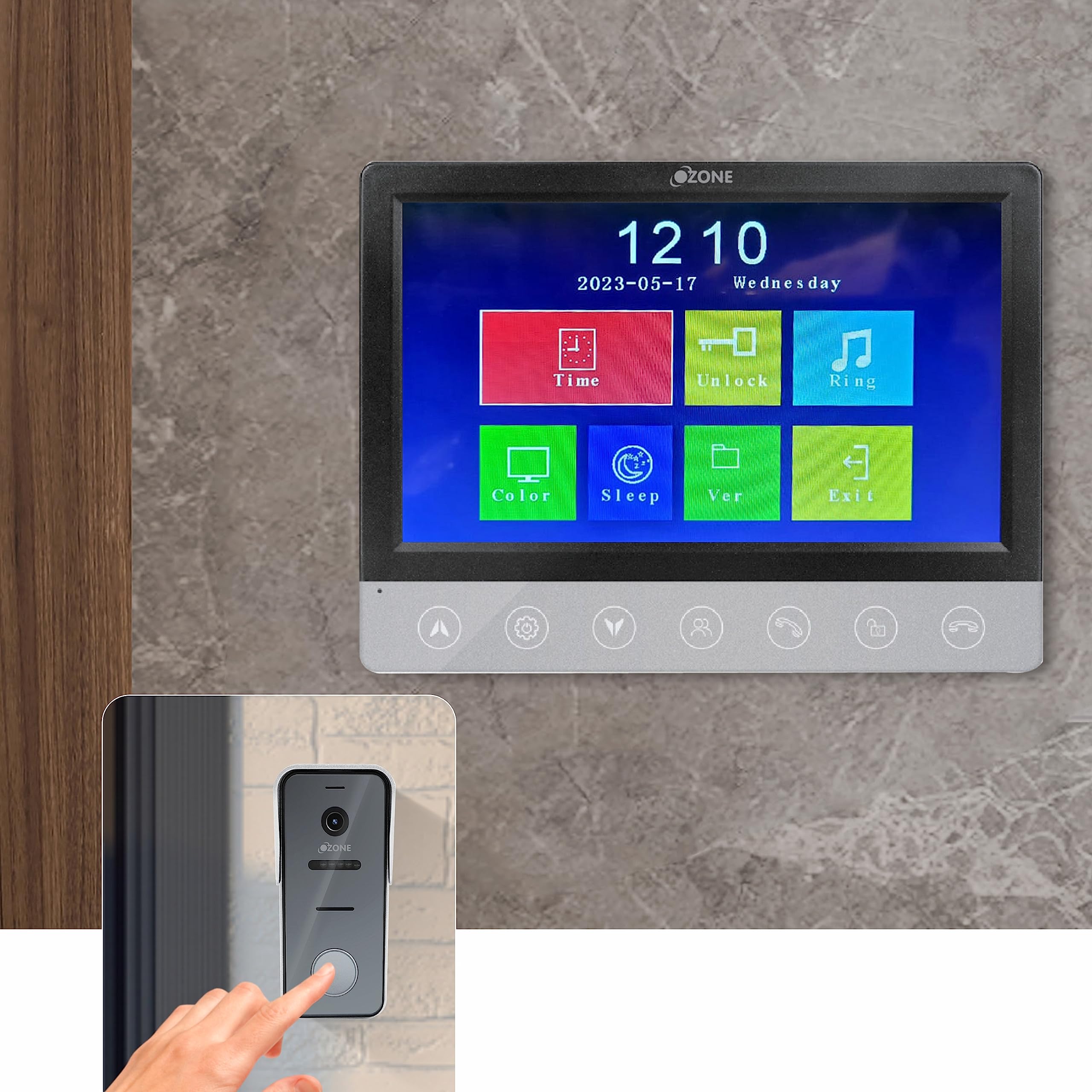 Ozone Video Door Phone Bell with 7 Inch Screen | Ozokart – Ozone Group