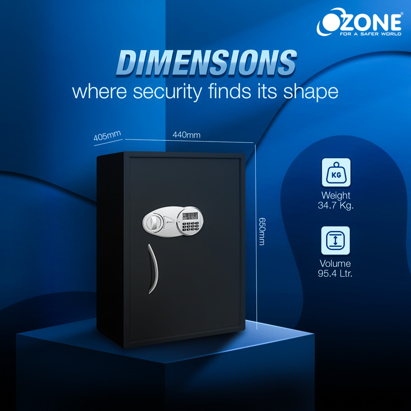 Buy Ozone ES-ECO-BB-77 - 95L Digital Safe Locker | Ozokart