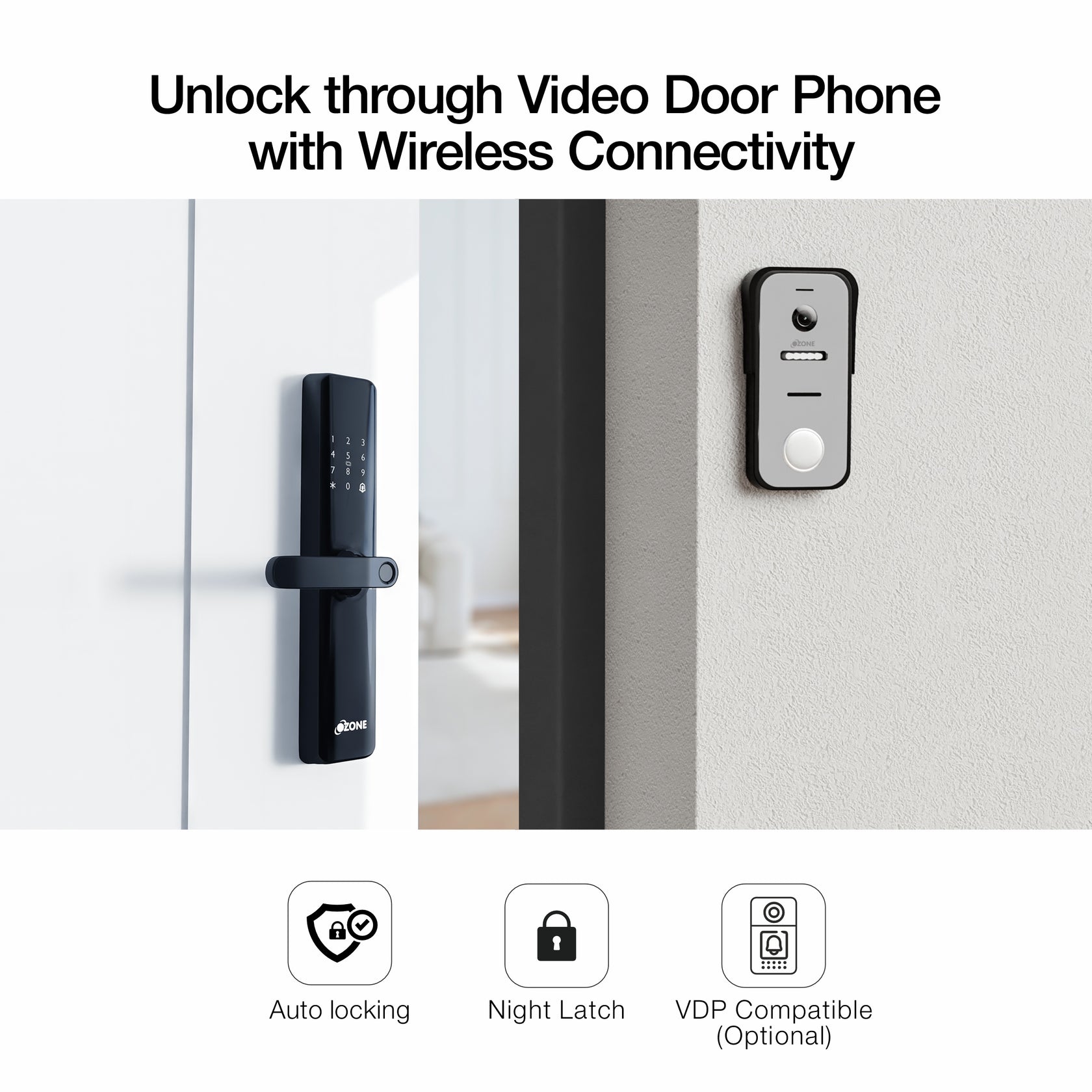 Ozone IRIS 11 Smart Door Lock – With Video Door Phone