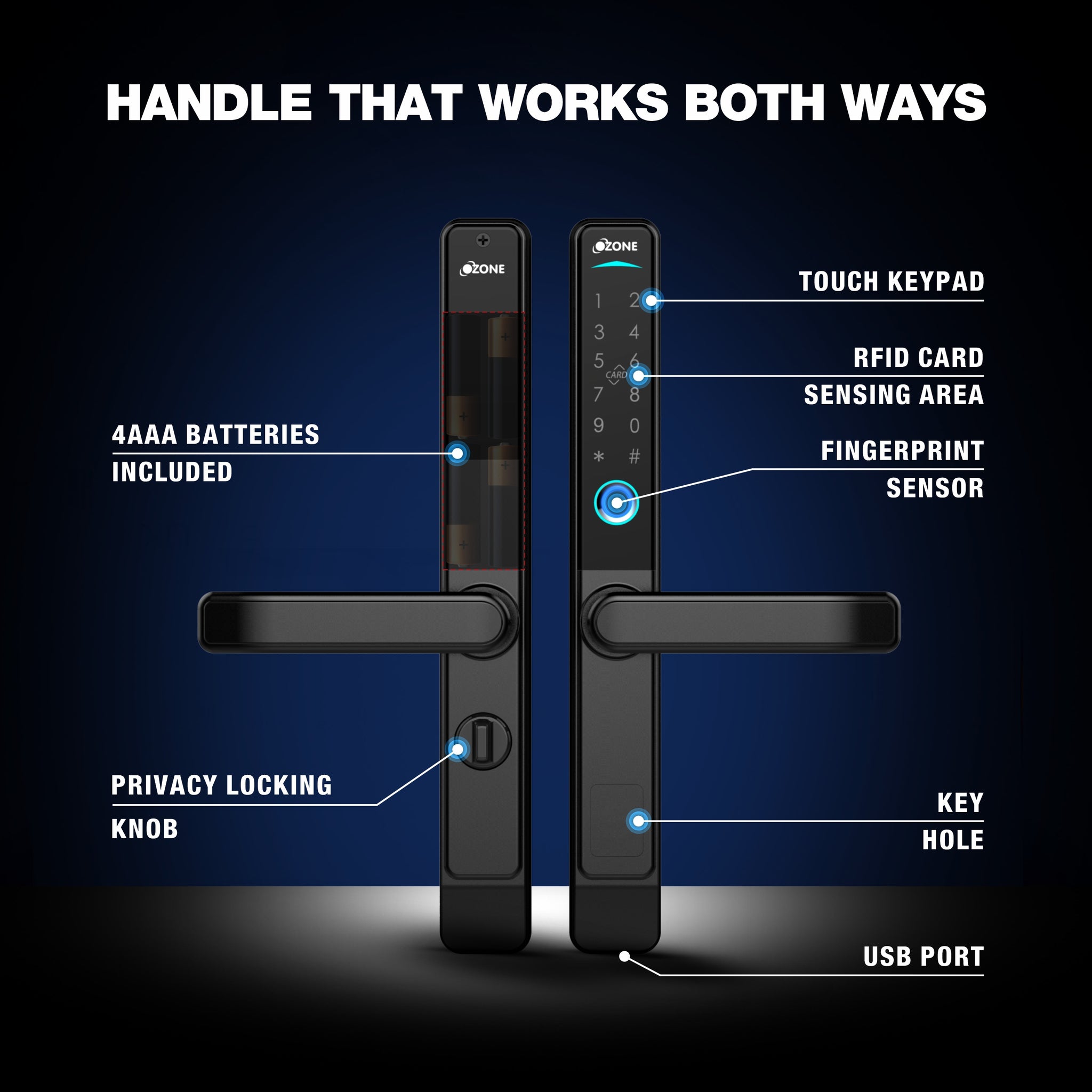 Buy Ozone OZ-FDL-33 Life SL/SW STD Smart Door Lock | Ozokart – Ozone Group