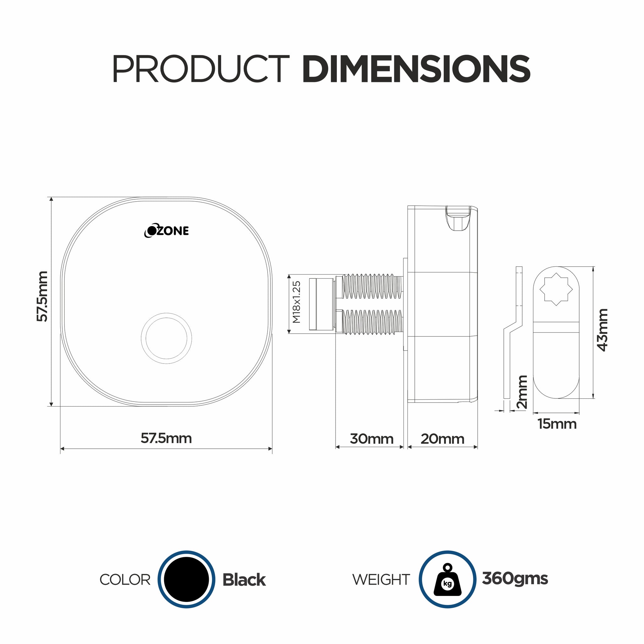 Wardrobe | Drawer & Cabinet Locks - Ozone OZFL 402 F